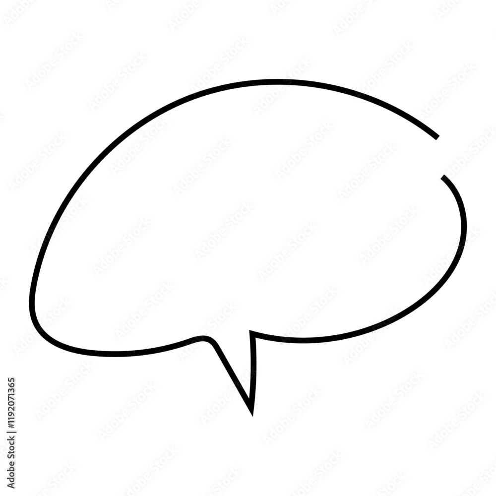 Empty chatboxes, isolated set of bubble doodles. Vector blank thought ...
