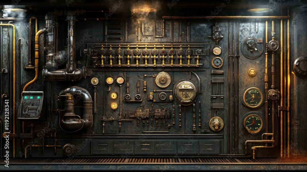Steampunk Control Panel: A Masterpiece of Victorian-Era Industrial ...