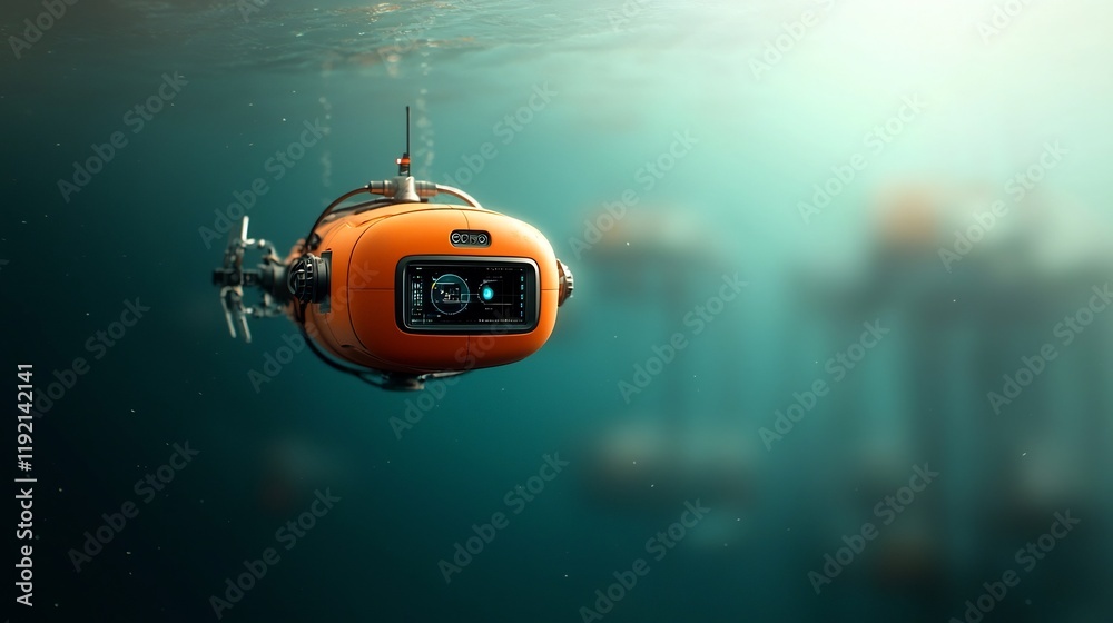 Streamlined Autonomous Underwater Vehicles Inspecting Offshore Oil Rig ...