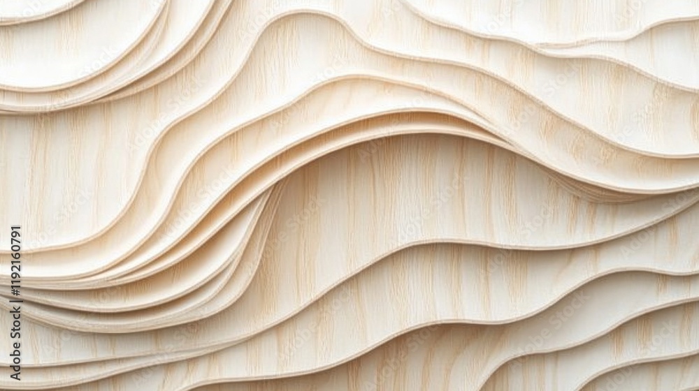 Ash plywood seamless texture with subtle grain lines and light wood ...