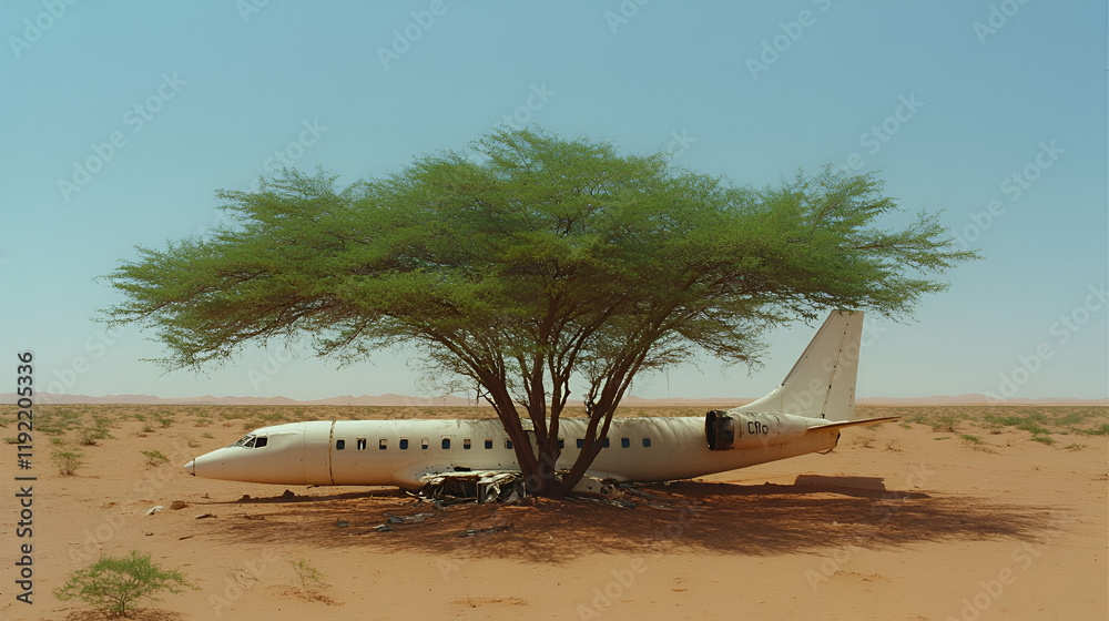 Desert Plane Crash, Sand, Tree, Sun, Wreckage, Abandoned, Africa ...