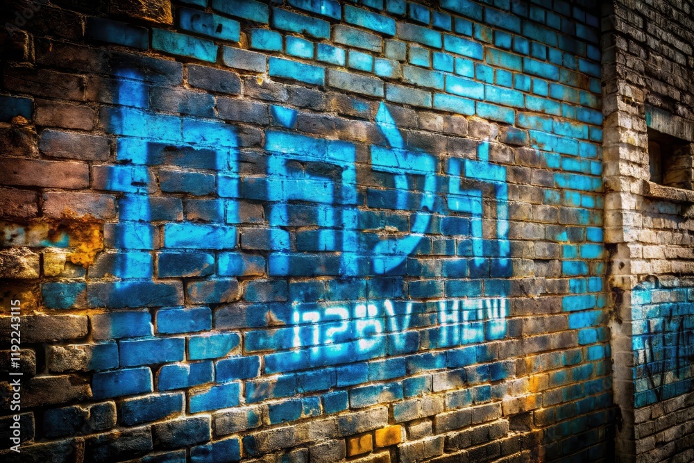 Blue Hebrew graffiti art defines this edgy, urban exploration Bar ...