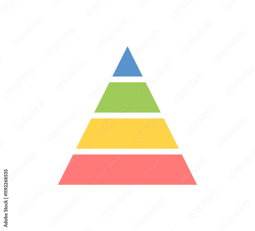 Levels of triangular pyramid. Triangle pyramid chart. Maslow layer ...