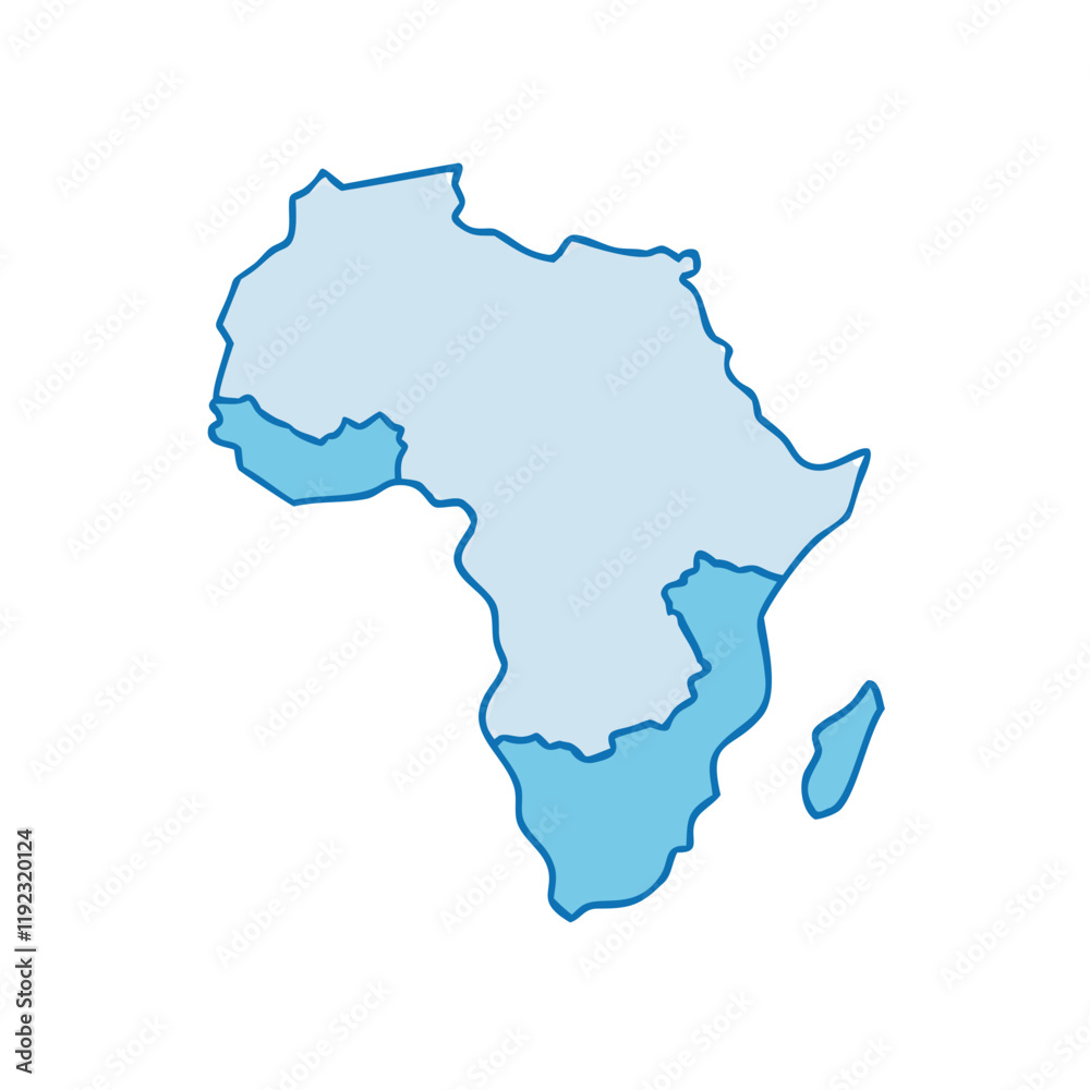 map of africa vector icon, map of africa vector illustration - simple ...