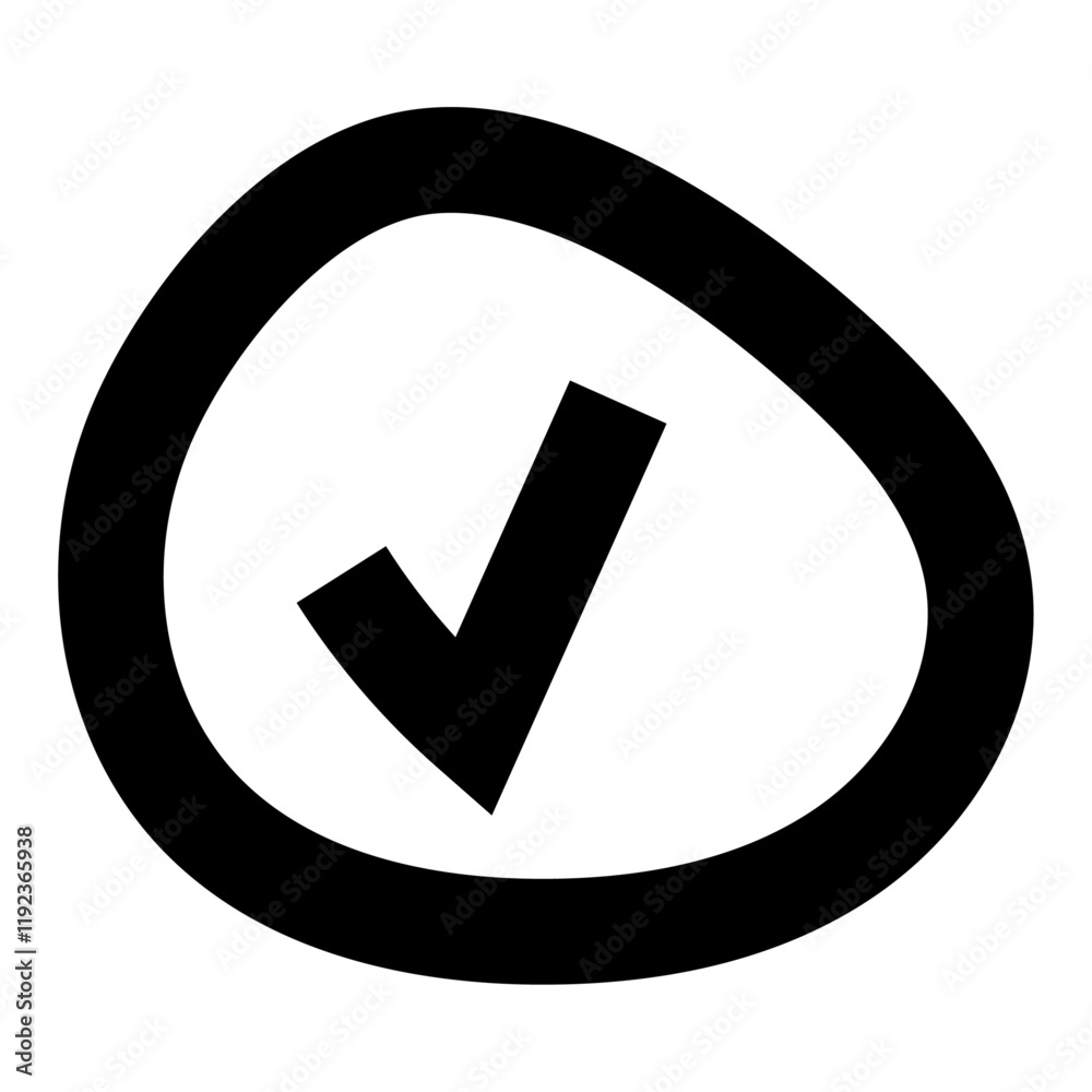 Ticks and marks for checkboxes and checklists. Vector hand drawn ...