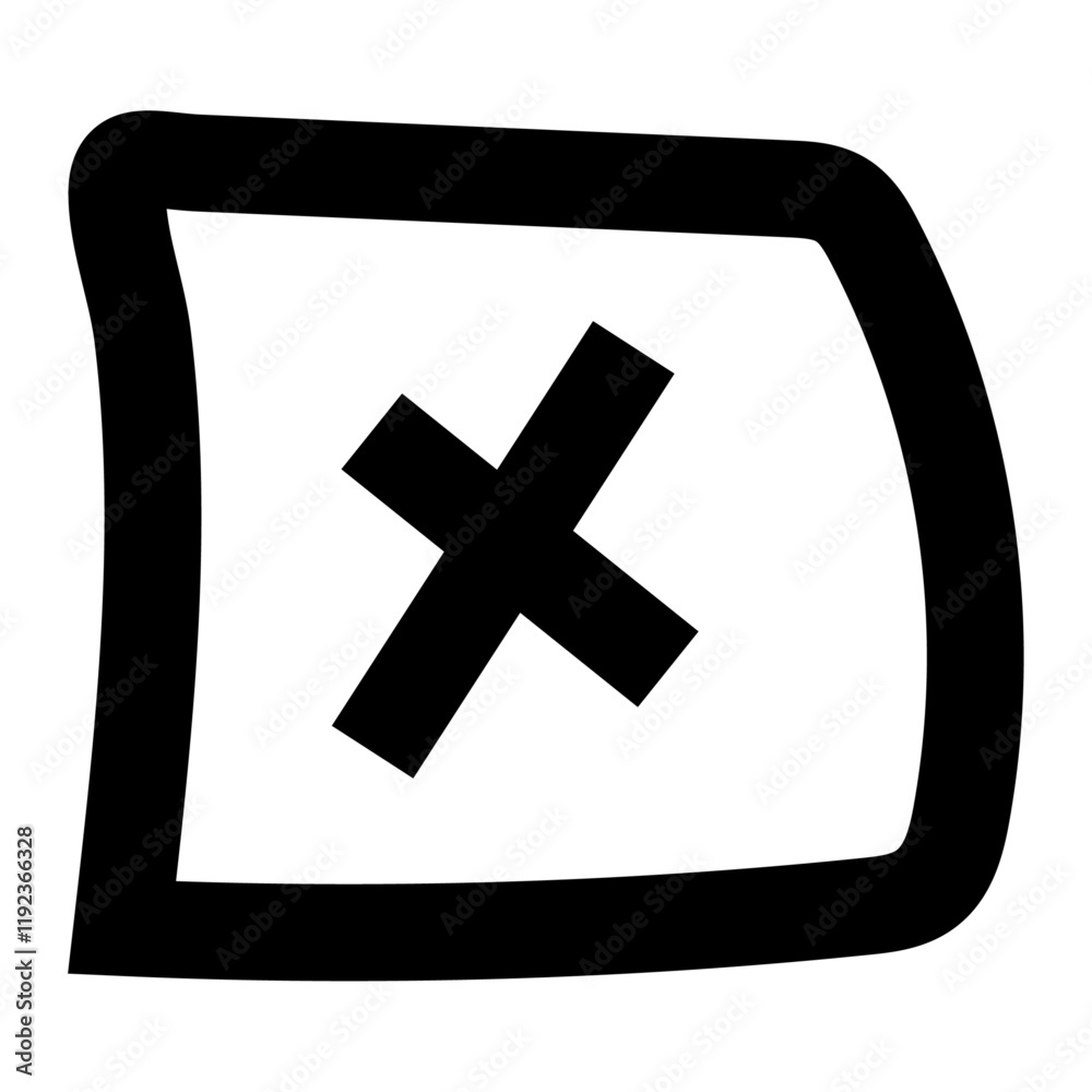 Ticks and marks for checkboxes and checklists. Vector hand drawn ...