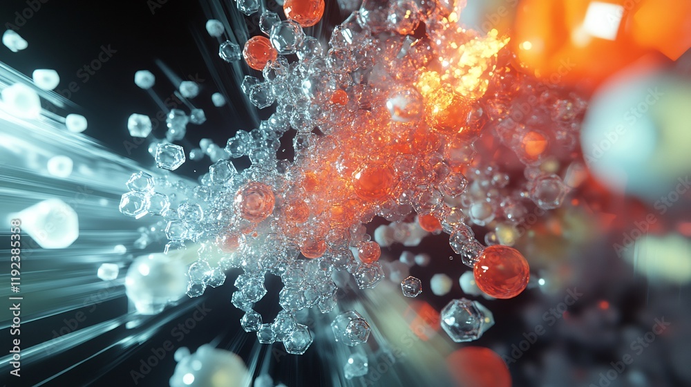 Dynamic representation of chemical reactions taking place within ...