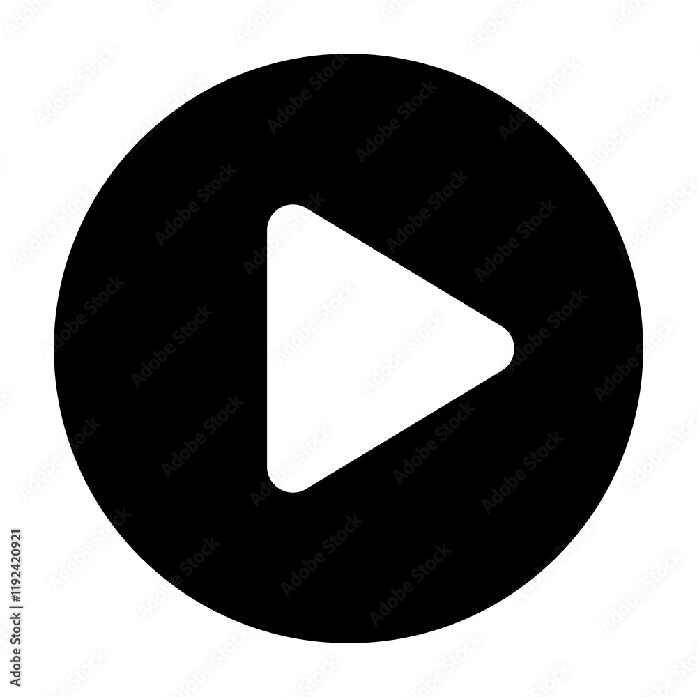 PNG Black play button icon, transparent background Stock Illustration ...