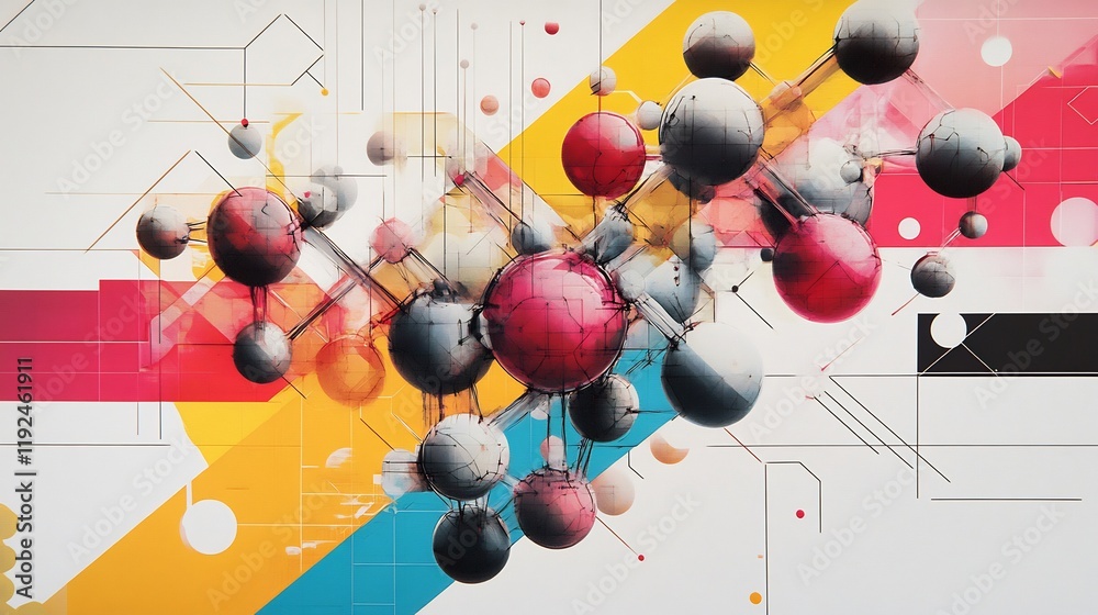 Creative depiction of molecular geometry principles showcasing VSEPR ...