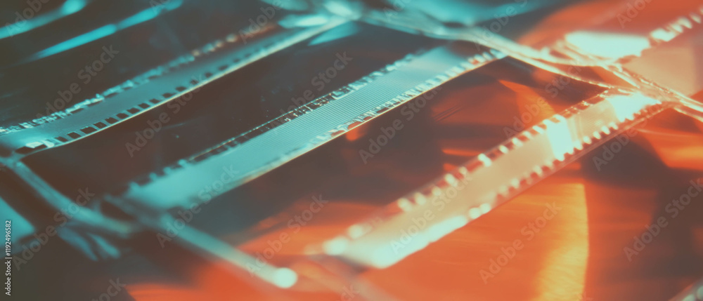 Retro film grain overlay with vibrant textures and colors in a creative ...