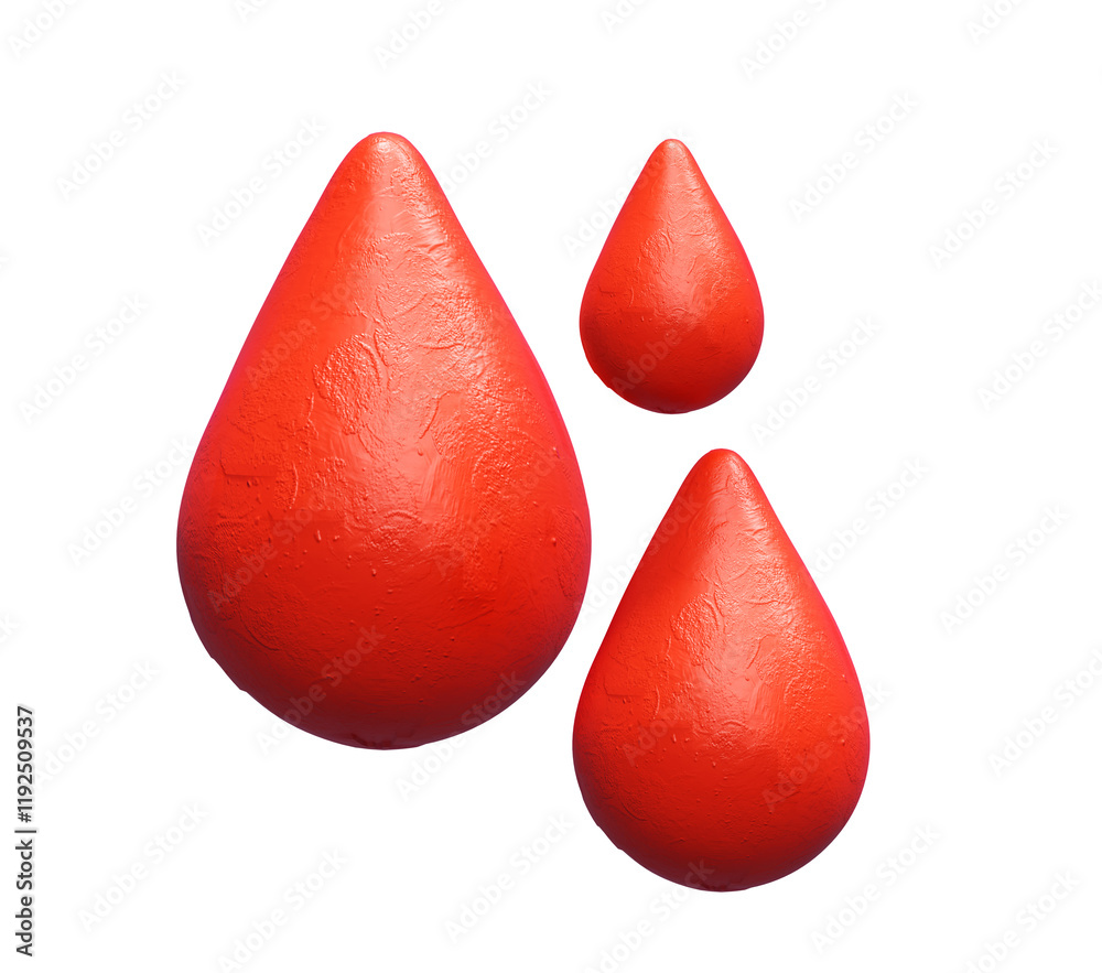 Blood Drop Human Organs 3d Icon Illustration Stock Illustration | Adobe ...