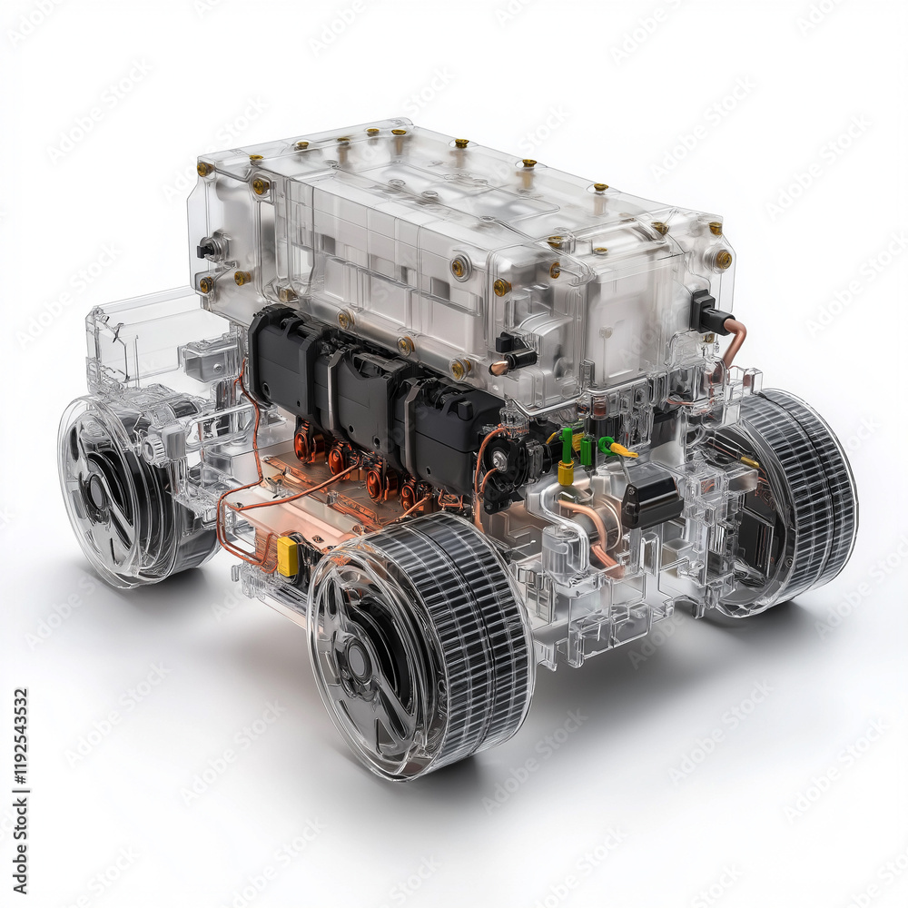 Electric vehicle engine powertrain innovation design. A detailed ...