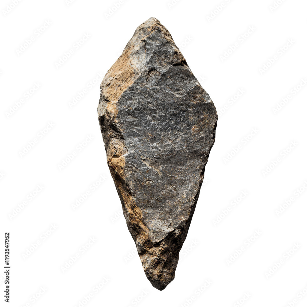 Prehistoric Tool Rock Artifact with Sharp Edge and Rough Surface ...