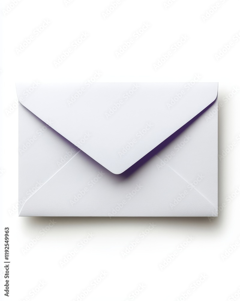 Minimalistic white envelope symbolizing private communication ...