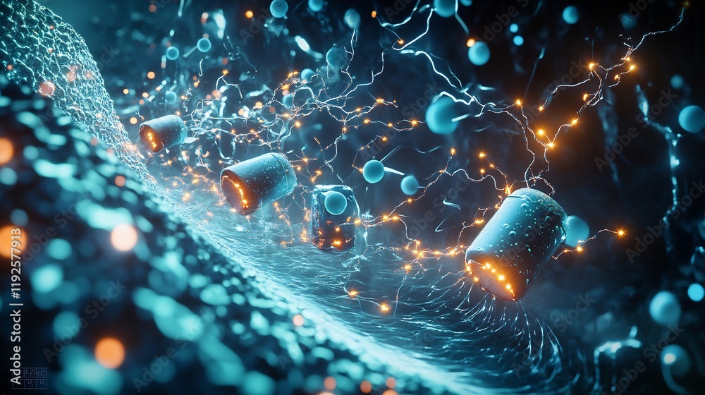 Detailed depiction of galvanic cells electrochemistry illustrating ...