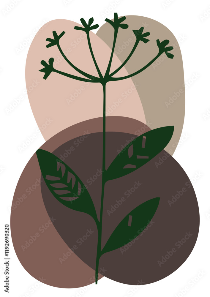 Print Flowers drawn by hand line, logo for design, on white background ...