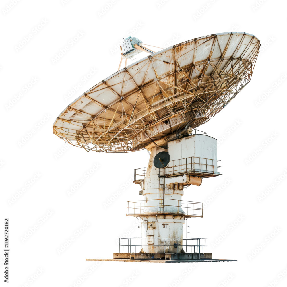 Massive Vintage Satellite Dish - Powerful Communication Technology ...