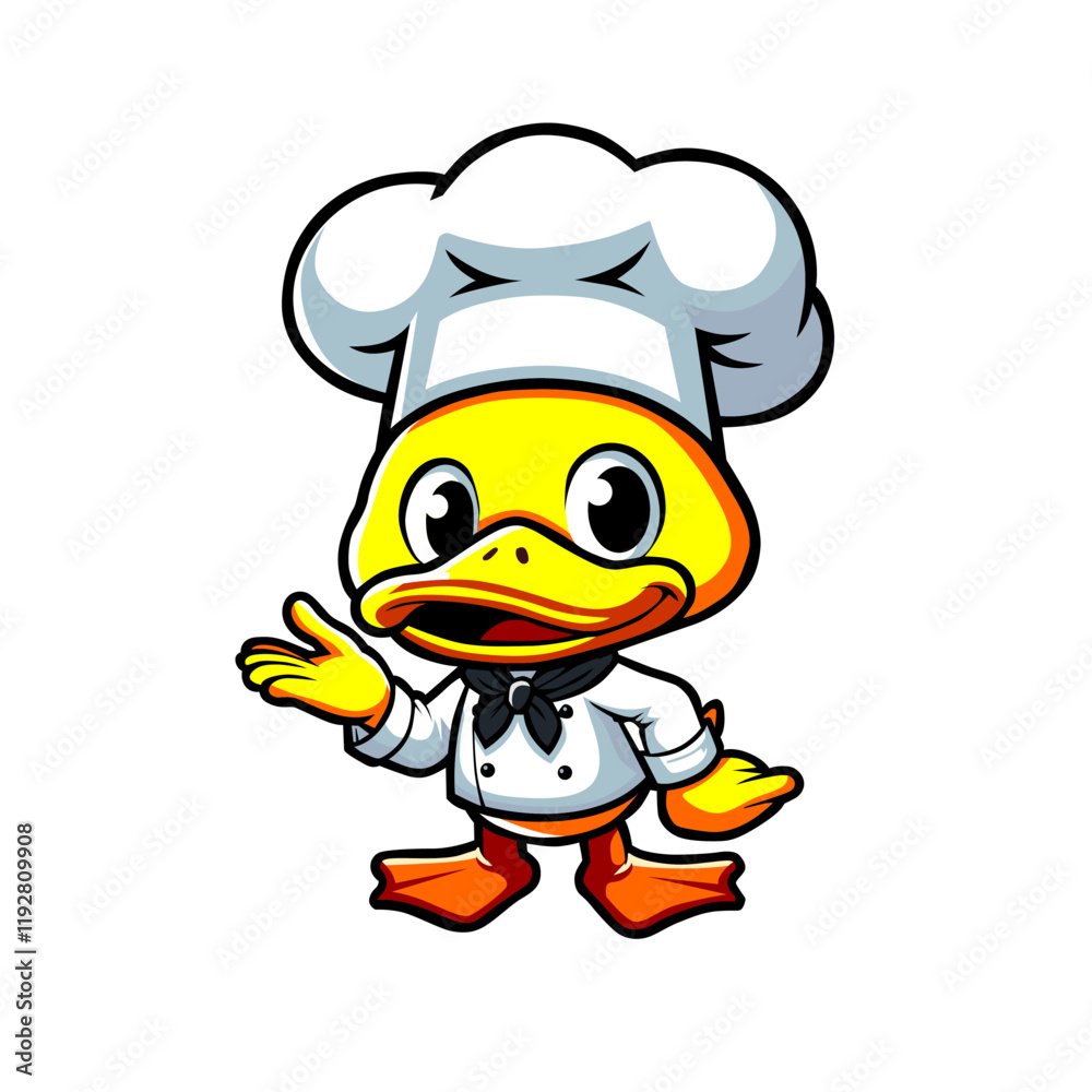 desain Animasi maskot bebek dengan Tema Koki Stock Vector | Adobe Stock