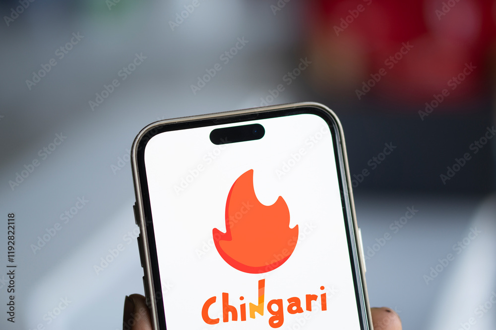 Dhaka, Bangladesh- 13 Jan 2025: Chingari logo is displayed on ...