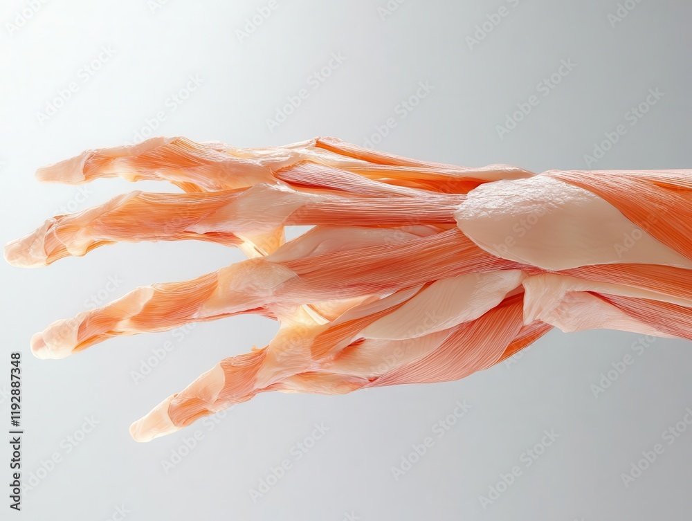 Artistic anatomy of the hand, muscles and tendons unraveling like ...