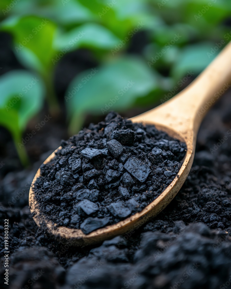 Biochar in garden heap, improving soil quality and boosting ...