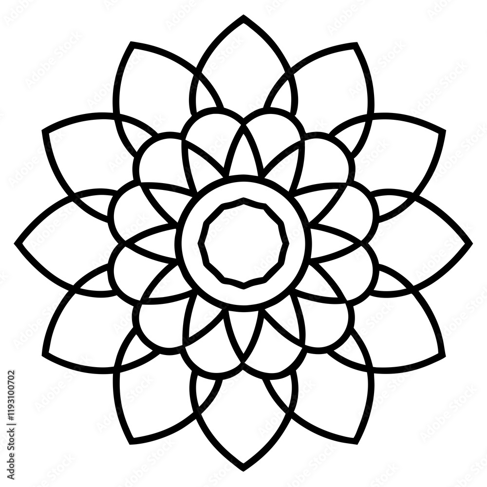 Mandala coloring page. Intricate mandala pattern. Antistress coloring ...