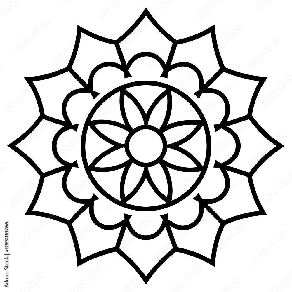 Mandala coloring page. Intricate mandala pattern. Antistress coloring ...