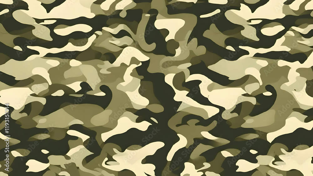 camouflage, light background, khaki color, stylish army print Stock ...