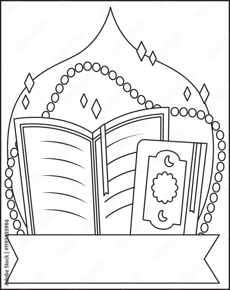 Quran Drawing Vectors & Illustrations for Free .Quran Coloring Page For ...