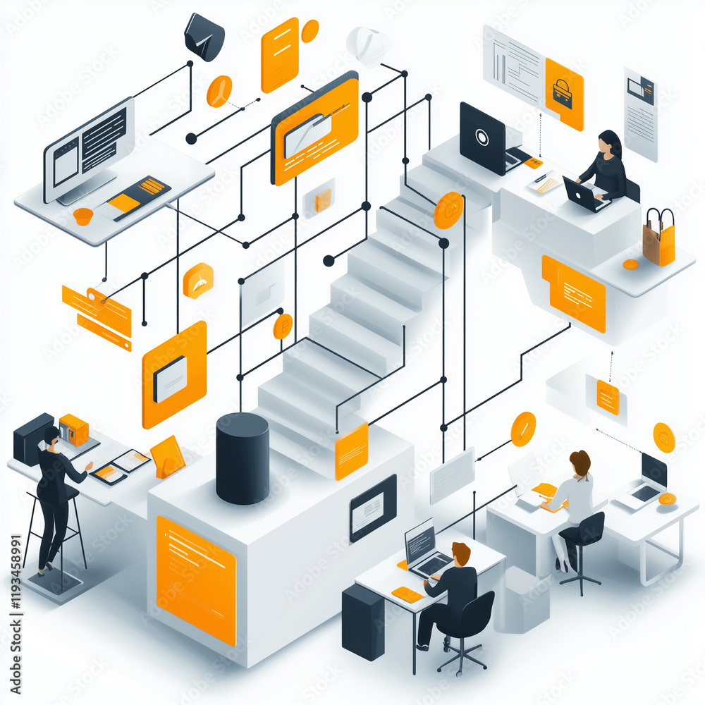 Diagram illustrating the phases of B2B collaboration in a simple ...