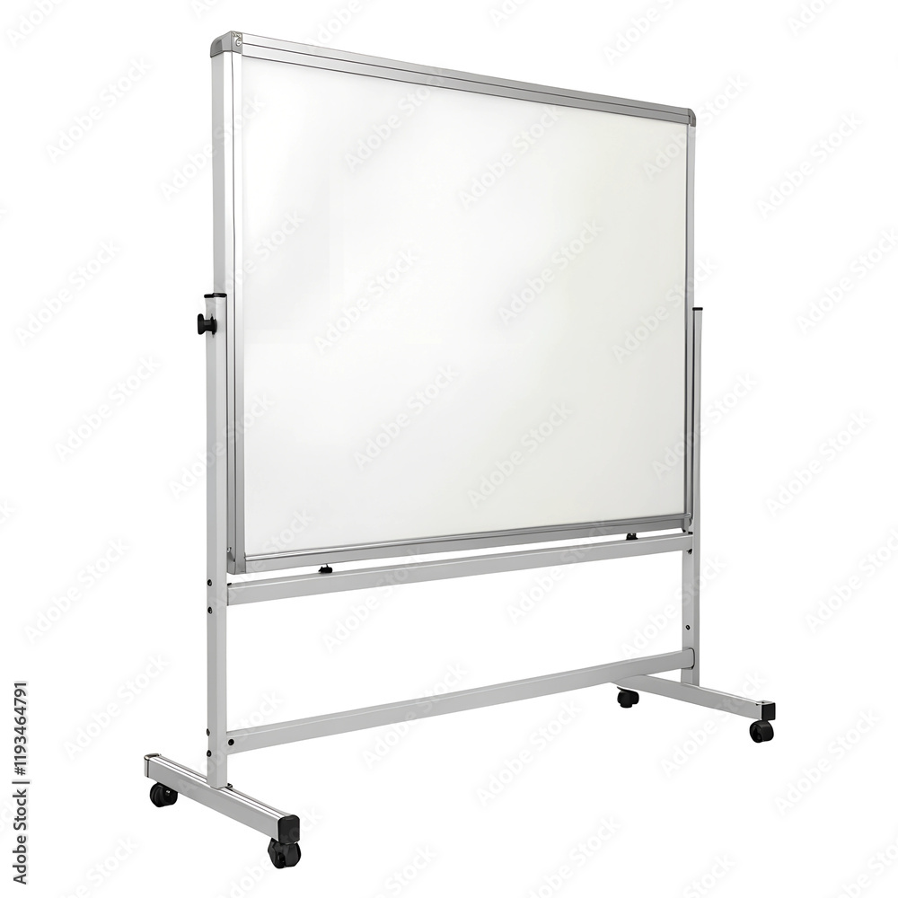 Blank whiteboard isolated on transparent background, modern office and ...
