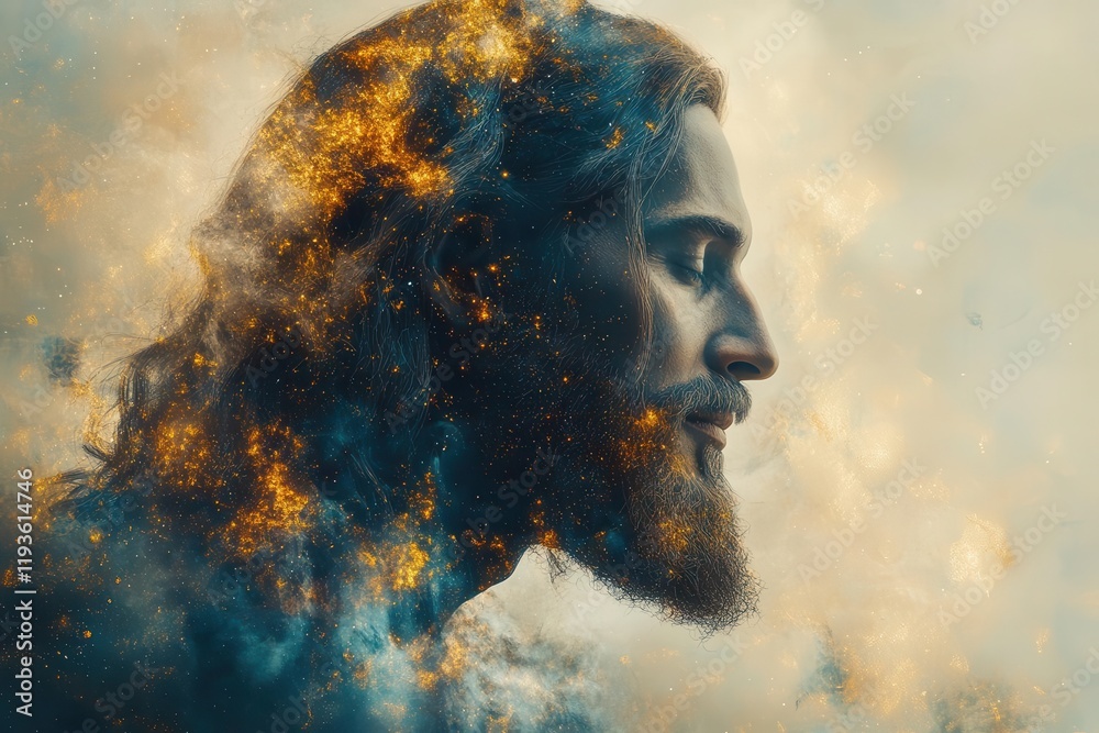 jesus christ depicted as the savior of mankind illustrated in an ...