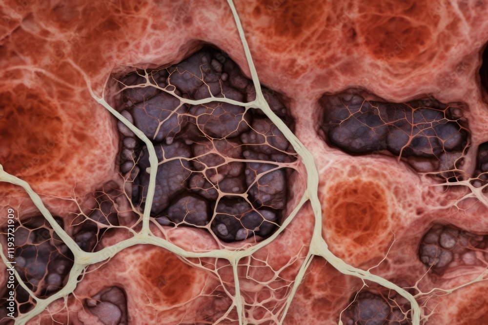 Medical Microscopy: Splenic Arterioles Hyalinization Shown in Light ...