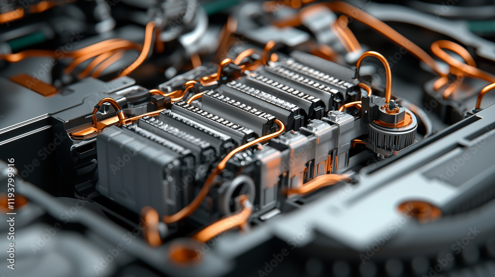 A close-up cutaway diagram displaying the intricate internal structure ...