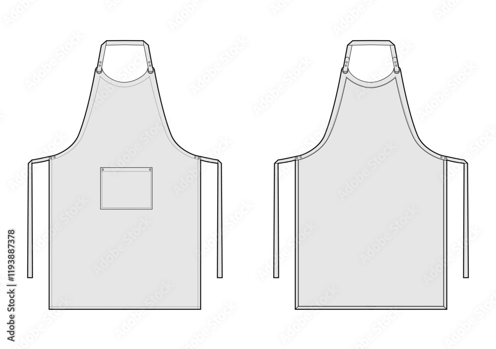 Vector de Stock Sommelier Aprons typical A-shaped throw-overs technical ...