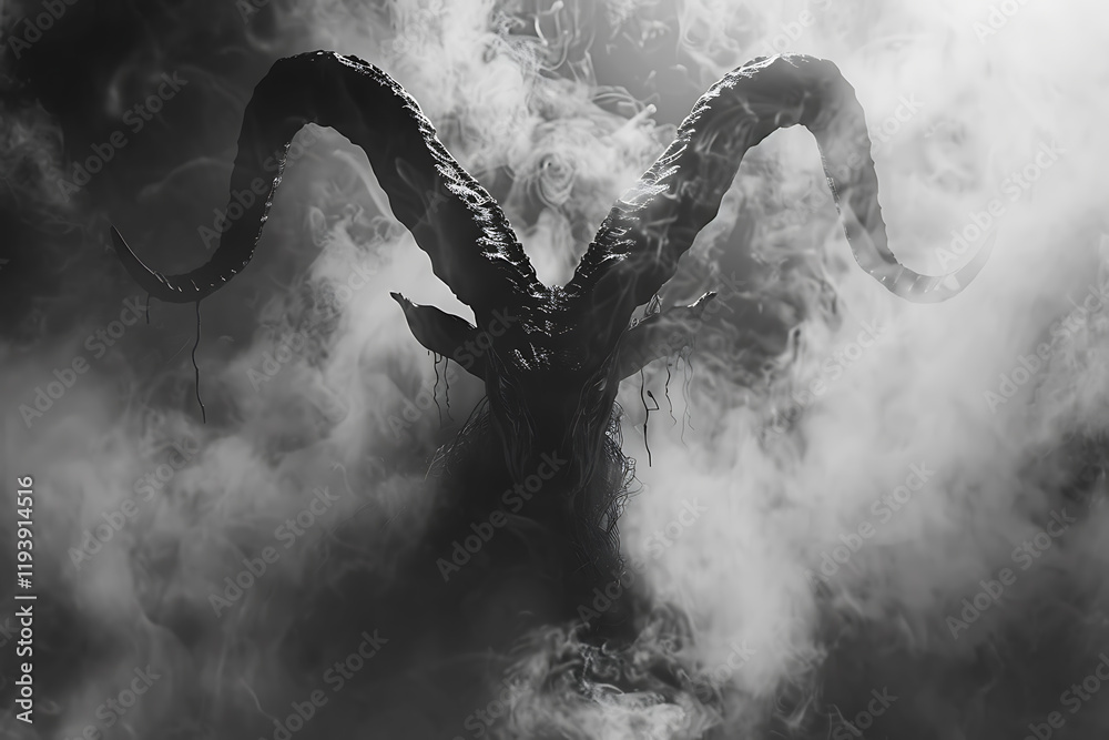 psychedelic demon art, the movie poster features a demon with fog and ...