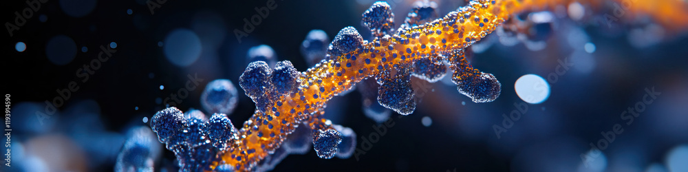 Digital Rendering of Bioluminescent Filamentous Structure with ...