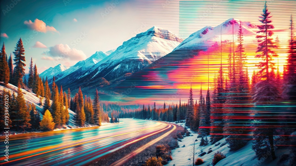 Double Exposure Glitch Art - Black and White Scan Lines, Distorted ...