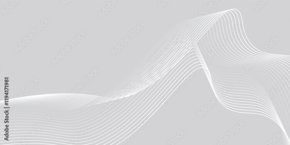 Wavy business curve lines on transparent background. Abstract ocean ...