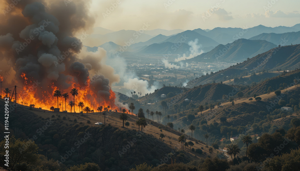 Wildfire in the Mountain Forest, The Concept of Natural Disaster and ...