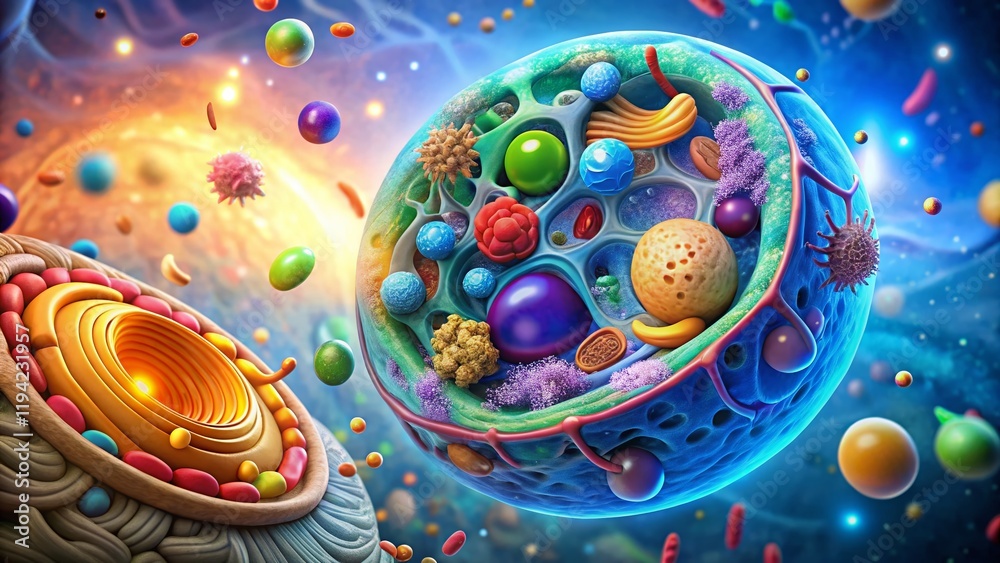 Microscopic Animal Cell Structure: Detailed Cytology Illustration Stock ...