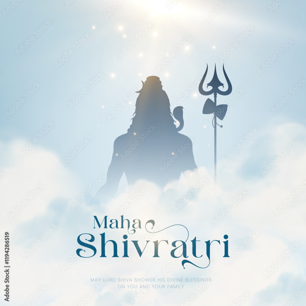 Happy Maha Shivratri Greeting, Mahashivratri Shiv Background Design. A Hindu festival celebrated ...