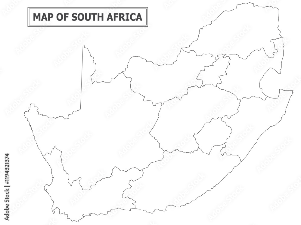 African Countries Geography Political map. Political map of country ...