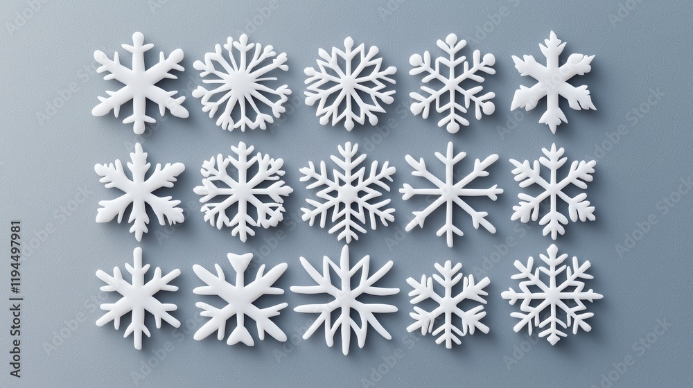 Intricate snowflake designs with transparent backgrounds, suitable for ...