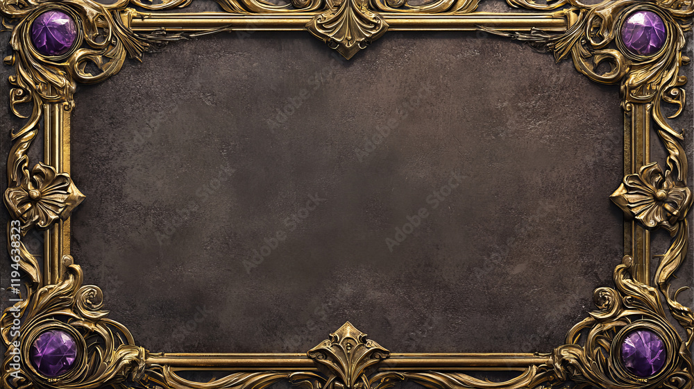 Fantasy gold and silver frames in medieval style for rpg game ui design ...