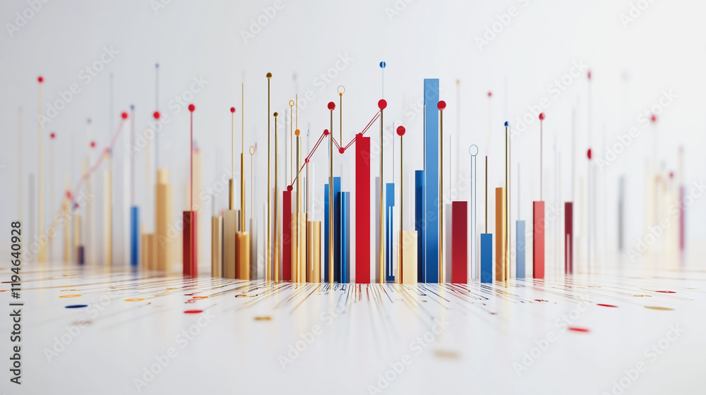 abstract, white, background, colorful, charts, Abstract white ...