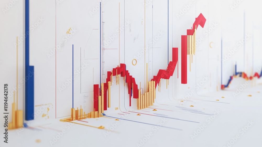 abstract, white, background, colorful, charts, Abstract white ...