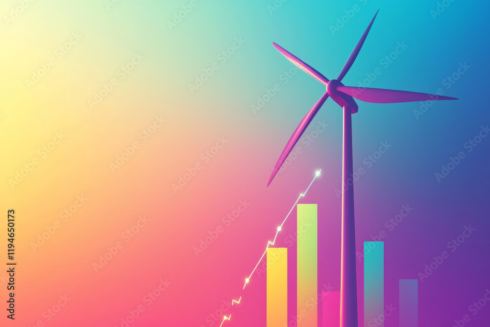 Renewable energy costs drop. Animated energy efficiency chart with wind ...