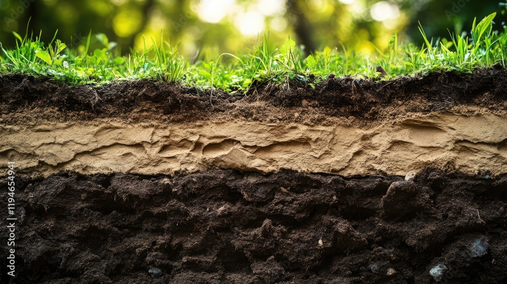 "Cross-Section of Soil Layers: A Visual Study of Soil Structure and ...