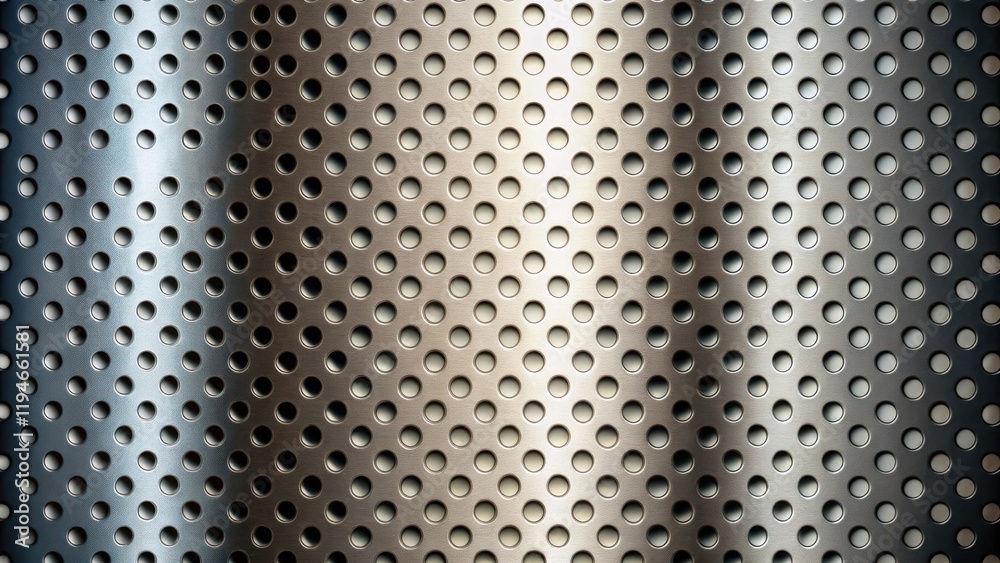 Abstract Metallic Perforated Sheet with Gradient Texture and Regularly ...